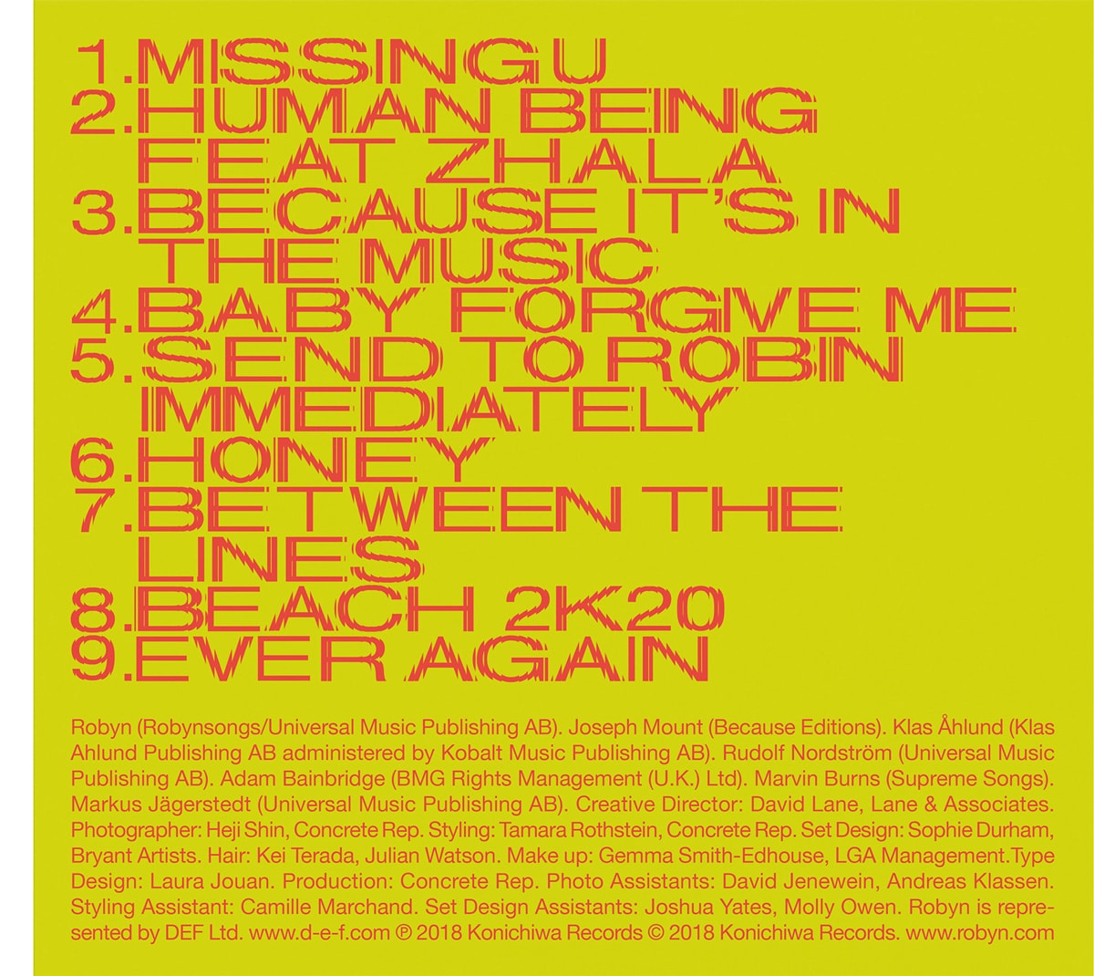 David Lane creative direction for Robyn 'Honey' album cover — News ...